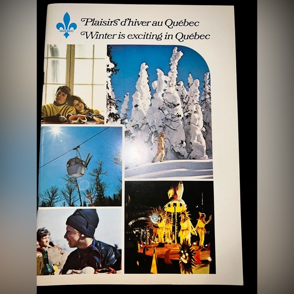 Other | 196s Vintage Winter In Quebec Canada Travel Tourist Brochure ...